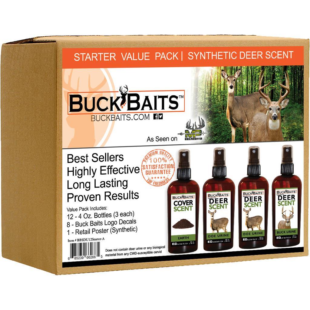 Buck Baits Starter Kit Doe/Doe in Heat/ Buck/ Earth Cover 3 oz. ea ...